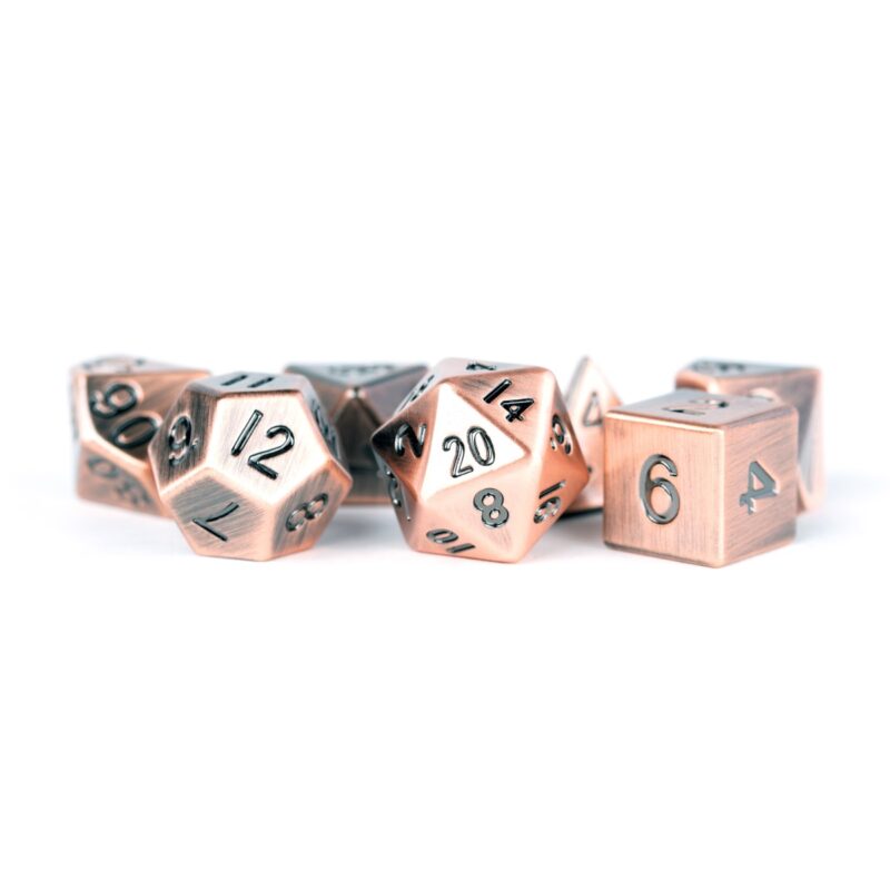 MDG - Metal Dice: Antique Copper 16mm Poly Set - Geek Culture