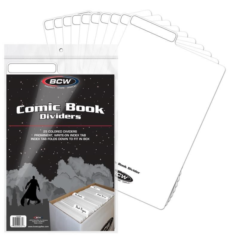 BCW Comic Divider Pack 25ct - White - Geek Culture