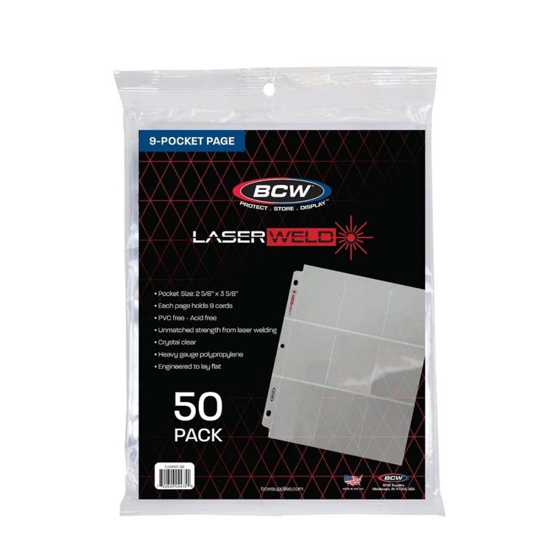 BCW 9 - Pocket Protective Pages - Laserweld (50 CT. PACK) - Geek Culture