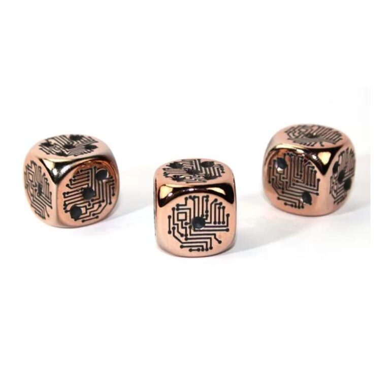 Chessex - Copper Circuit Design d6 (Metal Plated) - Geek Culture